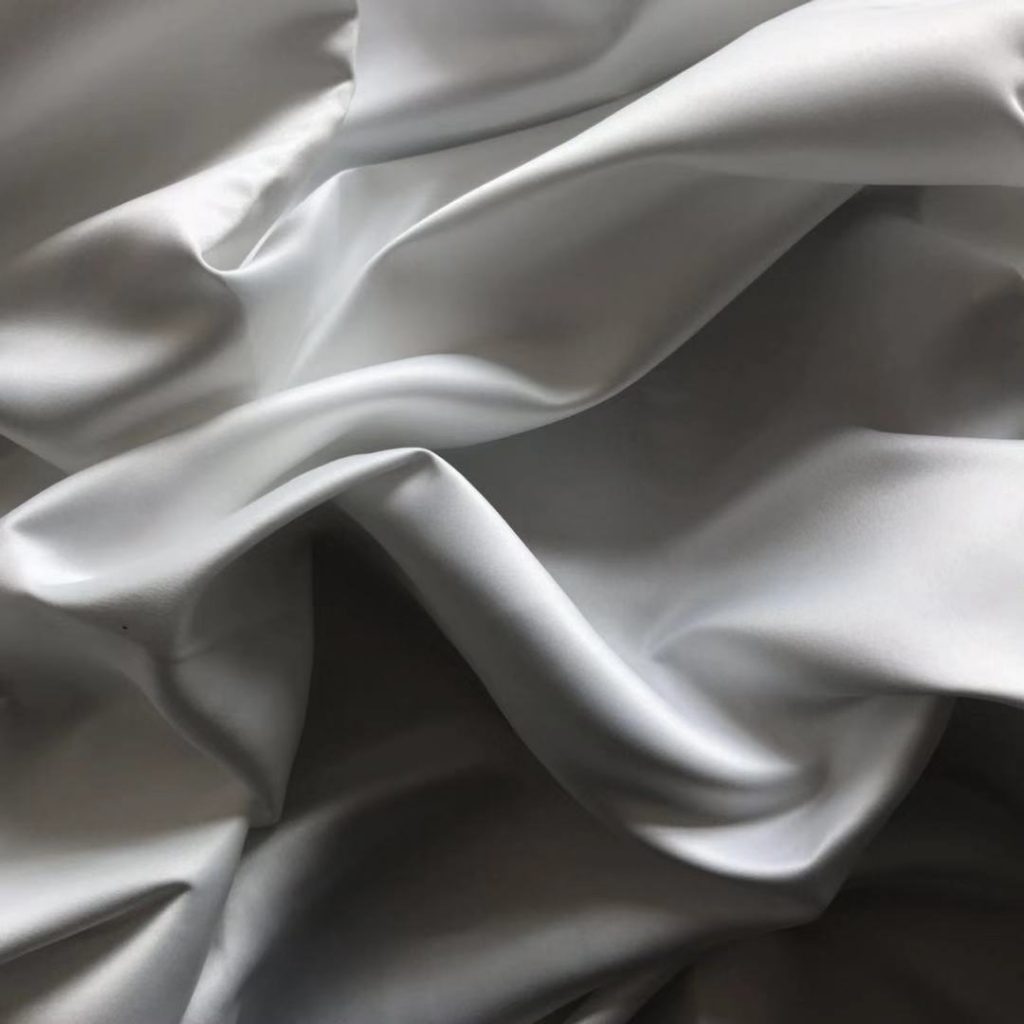 Polyester Twisted Dull Satin Matte Stretch Satin Fabric 90 GSM